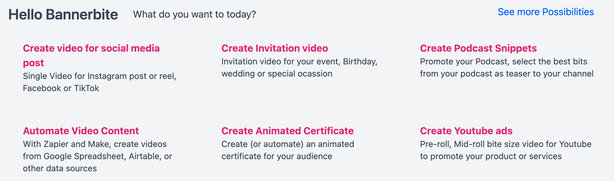 Dashboard – Bannerbite